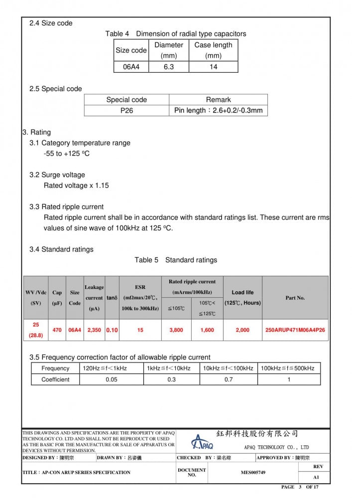 APAQ 250ARUP471M06A4P26 document page 3