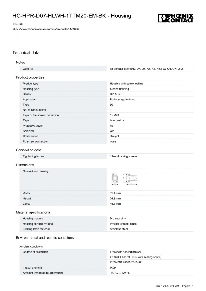 Phoenix Contact 1424638 datasheet page 2