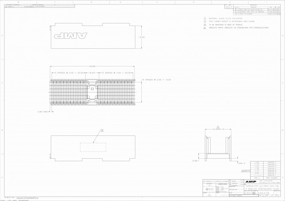 TE Connectivity 646478 controlled drawing preview