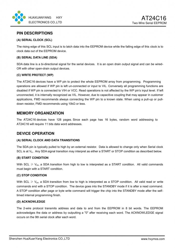 AT24C16 datasheet page 4