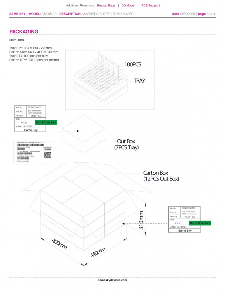 CST-951AP technical document, page 3