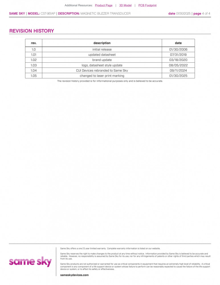 CST-951AP technical document, page 4
