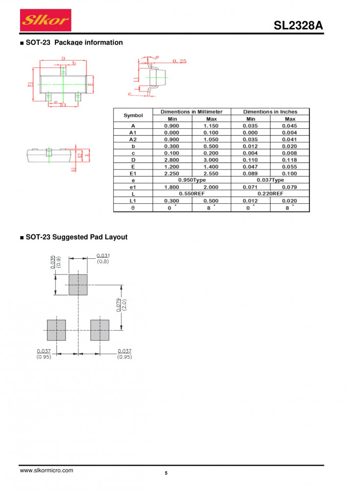 SL2328A datasheet page 5