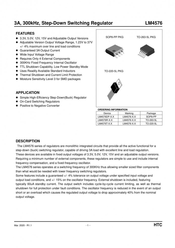 LM4576 datasheet page 1