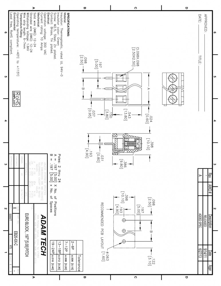 ADAM TECH EB20-XX-C product drawing preview