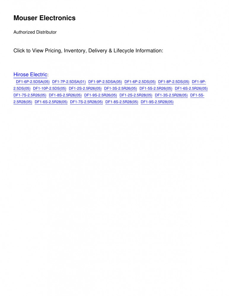 HRS DF1 Series datasheet page 8