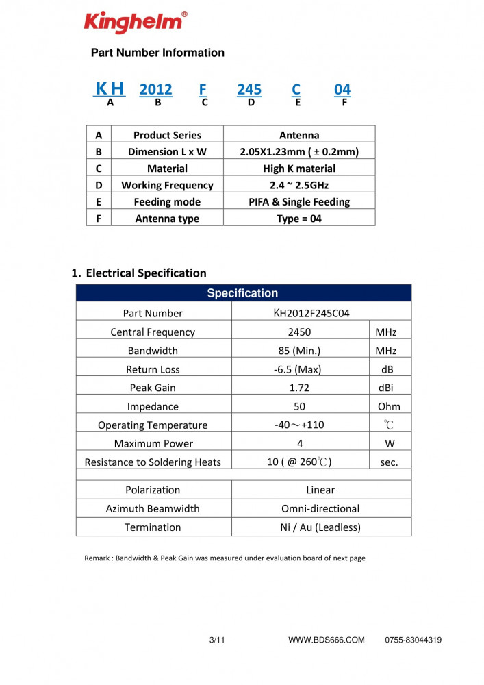 KH-2012-C04 datasheet page 3