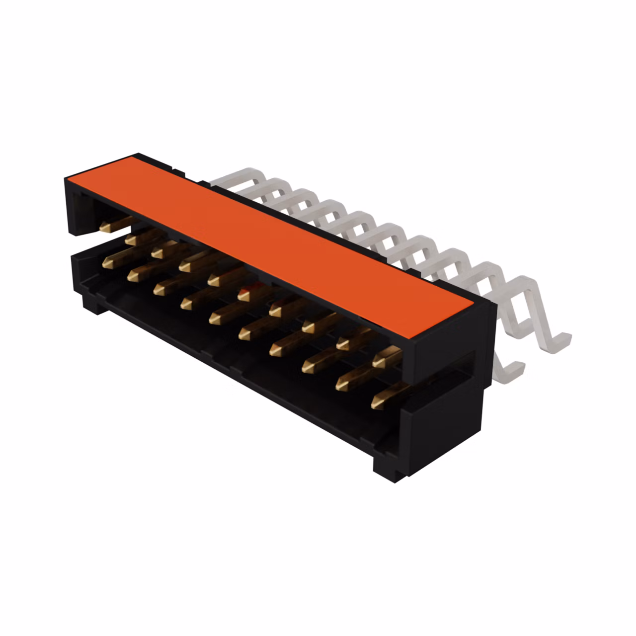 2.00mm Pitch, Milli-Grid Low-Profile PCB Header, Dual Row, Right-Angle, Surface Mount, 0.76µm Gold (Au) Plating, 20 Circuits, End Slots, Center Polarization, Dual Locks, Tape and Reel for sale