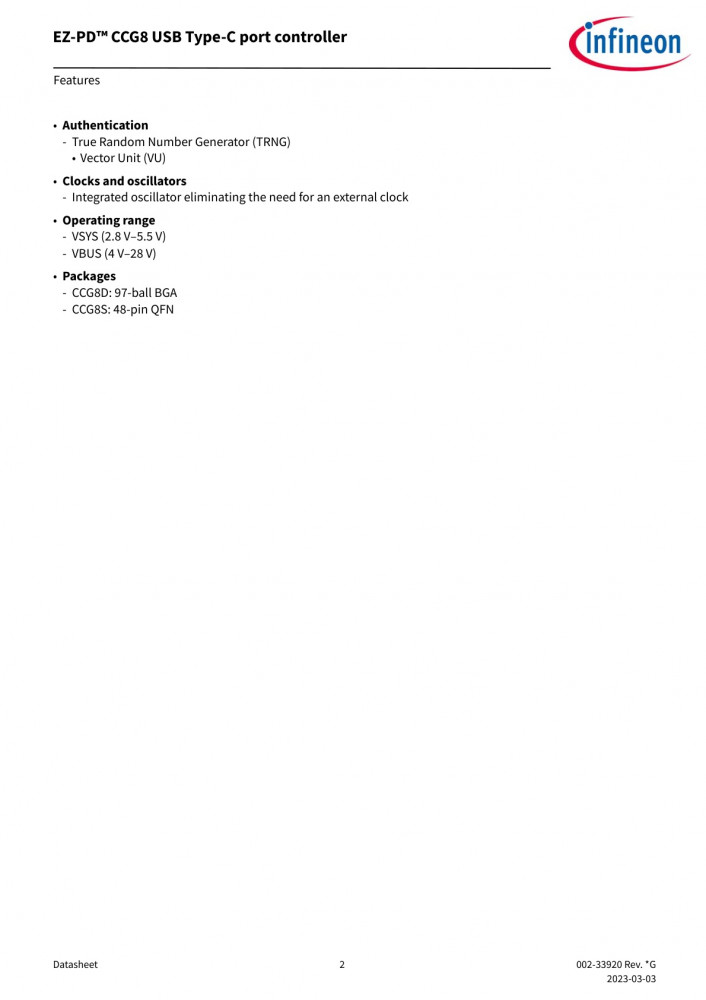 CYPD8125-48LDXIT datasheet page 2
