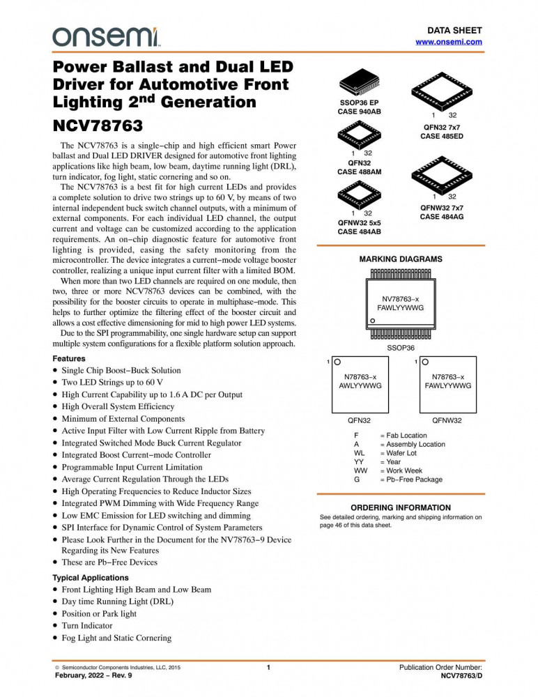 NCV78763 technical document page 1