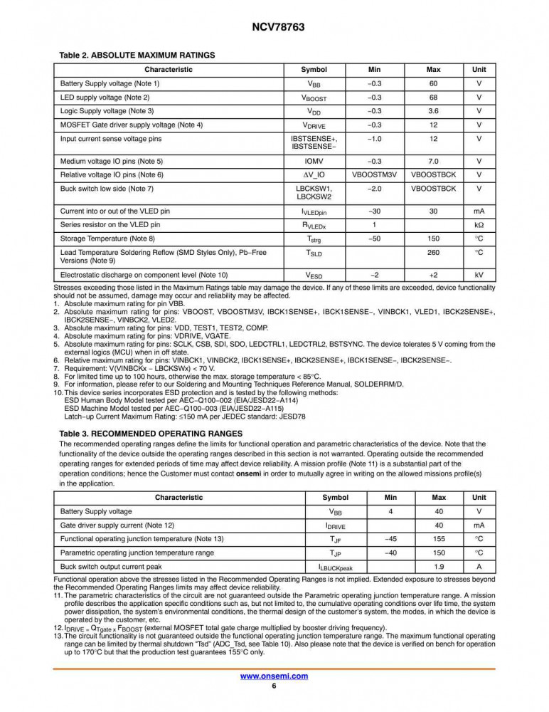 NCV78763 technical document page 6