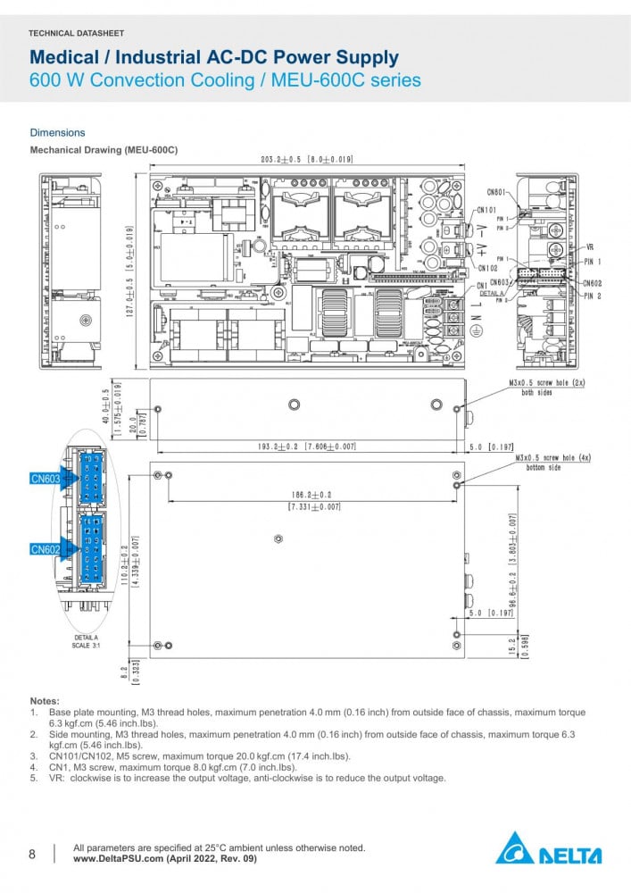MEU-600C datasheet page 8