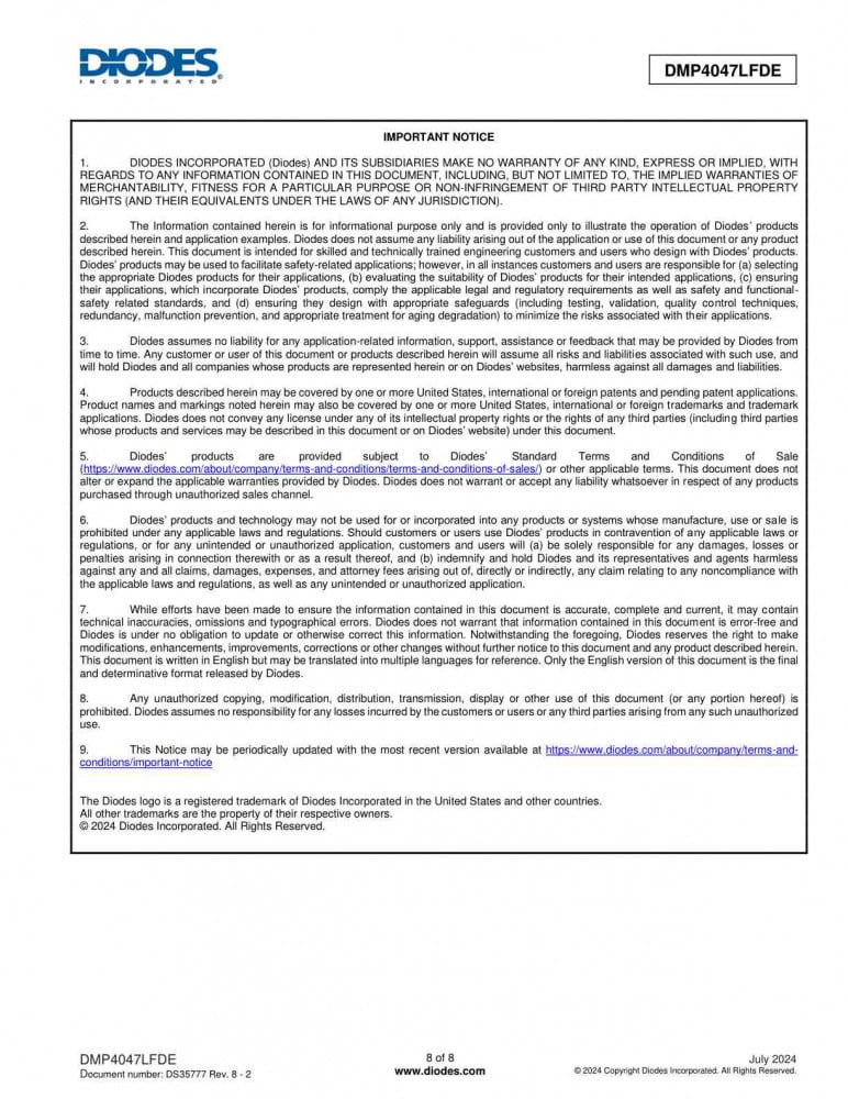 DMP4047LFDE-7 datasheet page 8