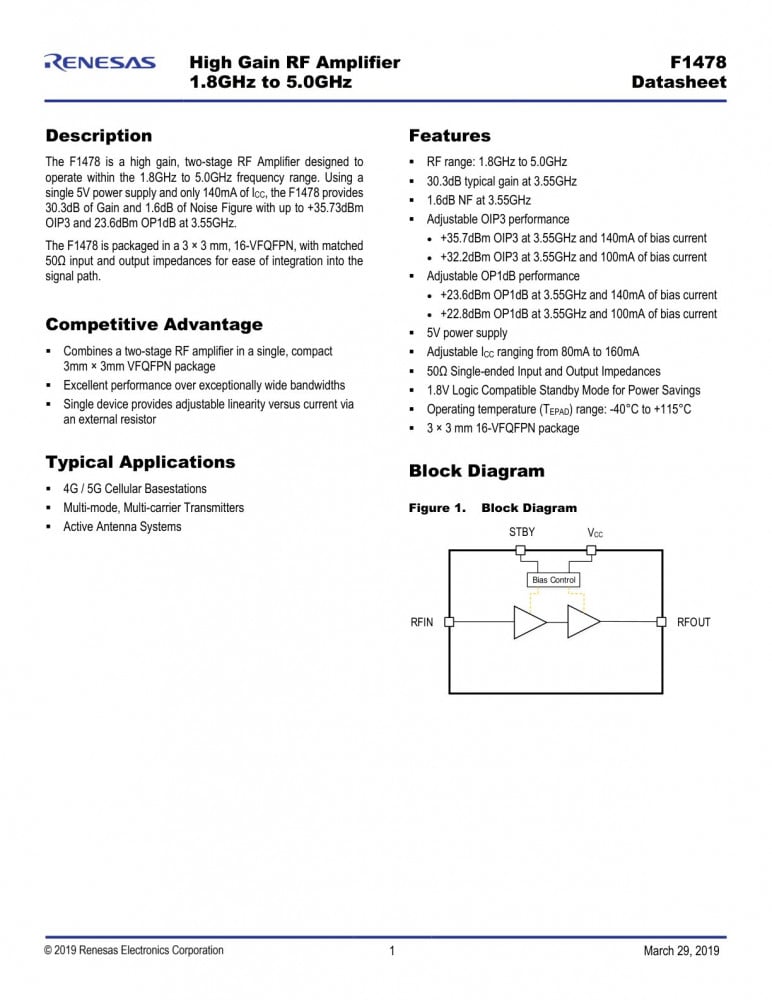 F1478NLGA technical document page 1