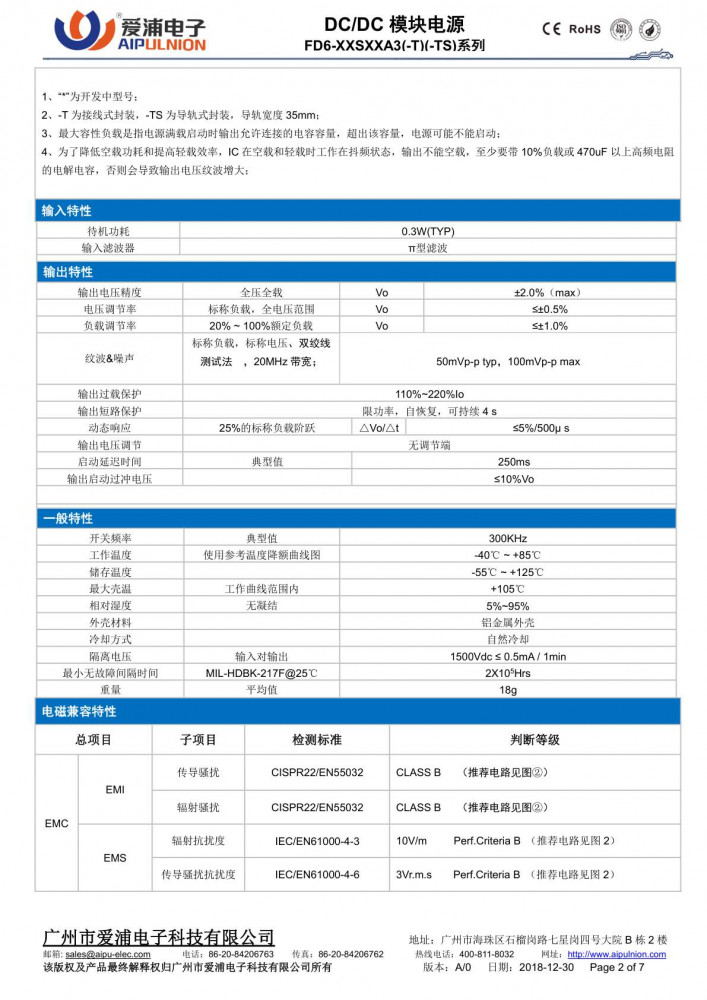 FD6-36S3V3A3 datasheet page 2