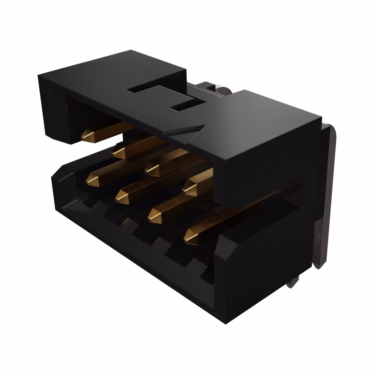 2.00mm Pitch, Milli-Grid PCB Header, Dual Row, Right-Angle, Through Hole, 8 Circuits, 0.38µm Gold (Au) Plating, 3.18mm Tail Length, Dual Side Slots, Center Friction Lock, Tube for sale
