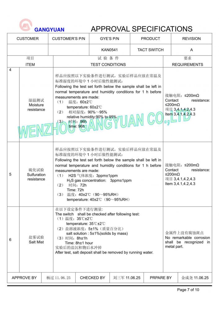 KAN0541 approval specification page 8