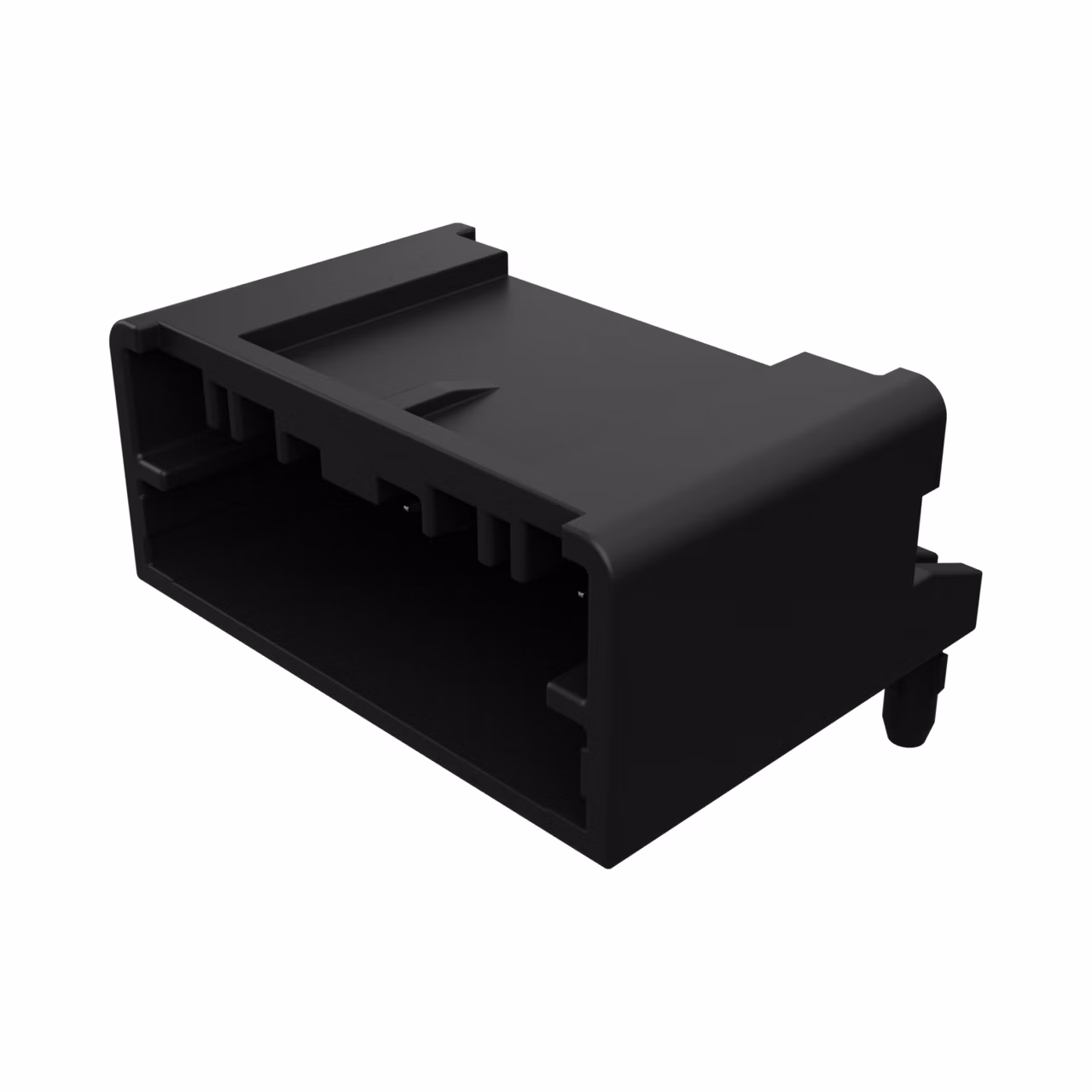Mini50 Unsealed Right-Angle Header, UL 94 HB, Single Row, 8 Circuit, Polarization Option A, Black, Tape and Reel for sale