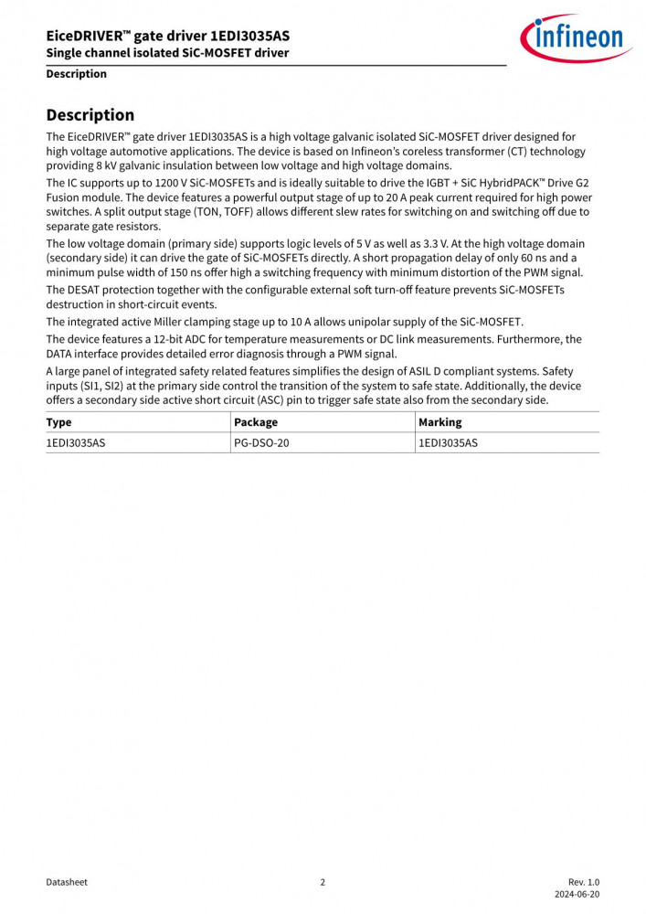 1EDI3035AS datasheet page 2
