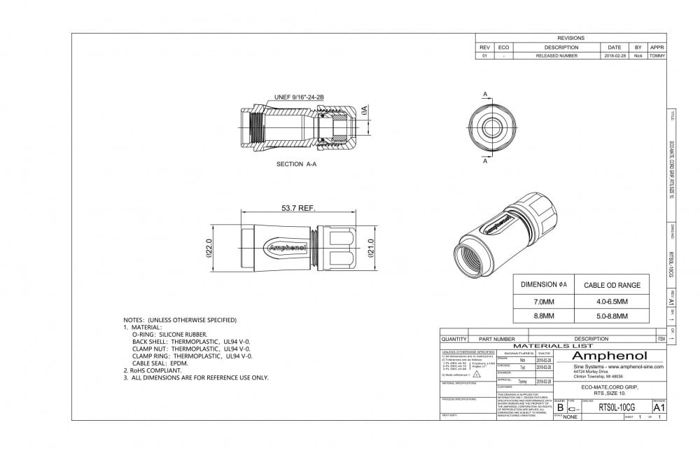 RTS0L-10CG technical drawing