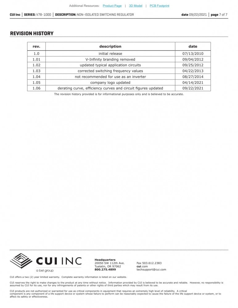 CUI V7806-1000 datasheet page 7