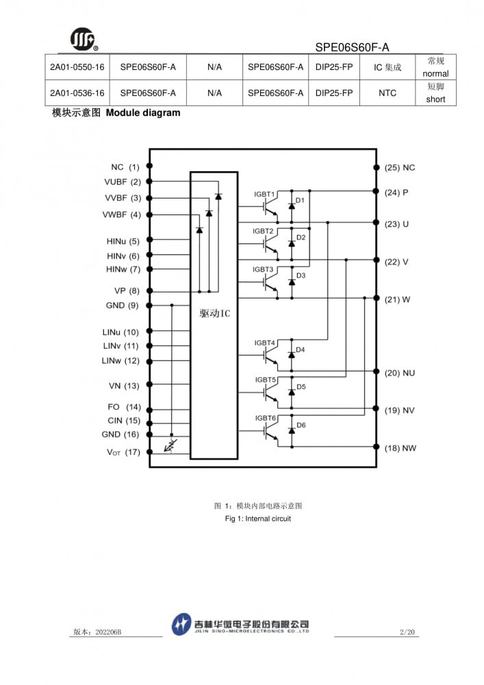 SPE06S60F-A datasheet page 2