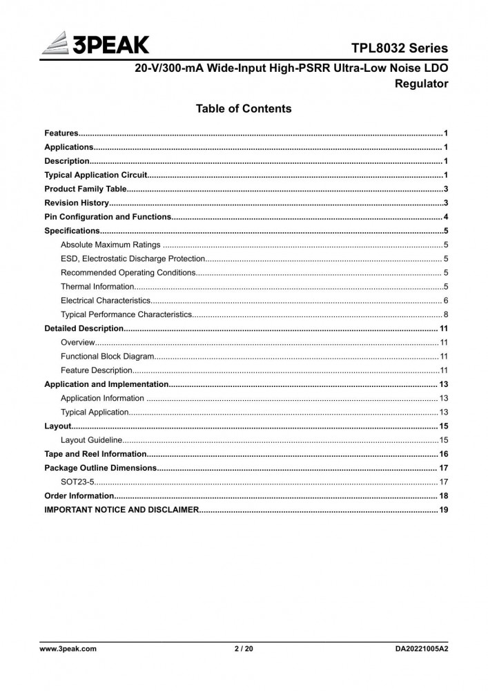 TPL8032 datasheet page 2