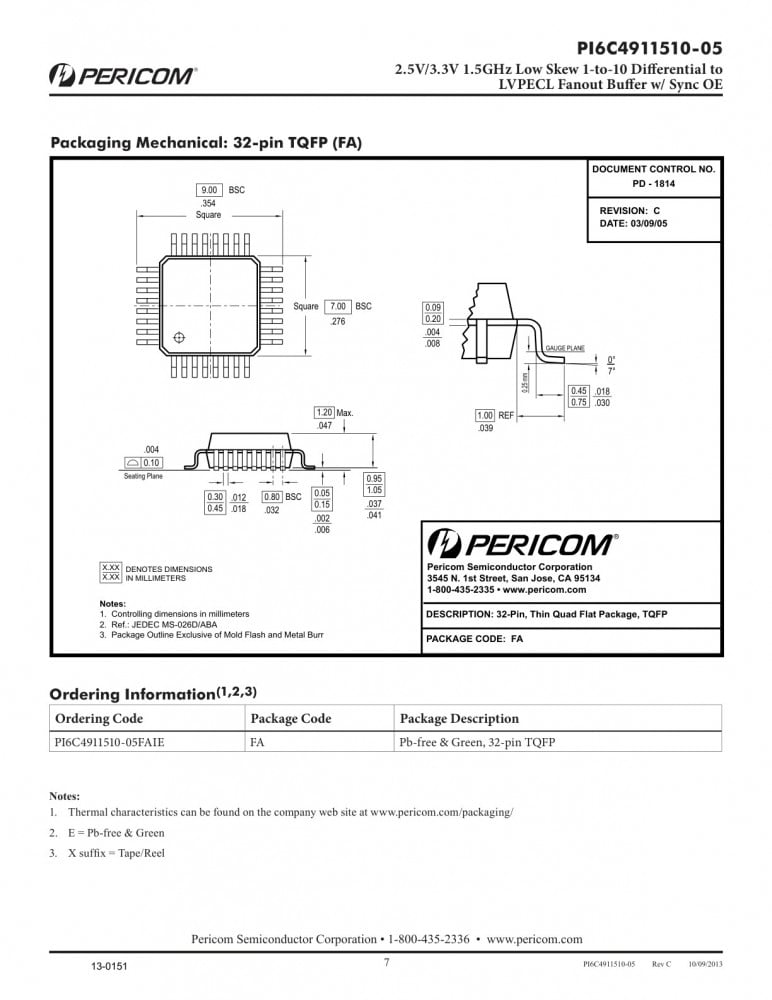PI6C4911510-05FAIE datasheet page 7