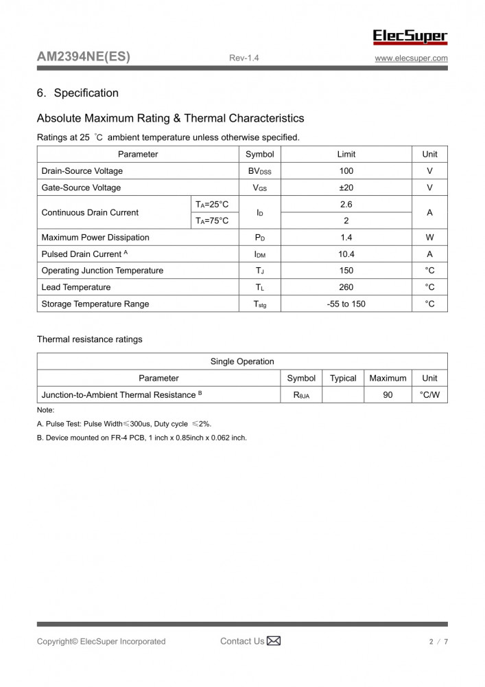 AM2394NE(ES) datasheet page 2
