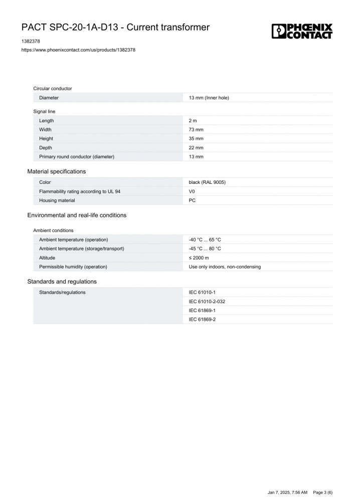 Phoenix Contact 1382378 technical document page 3