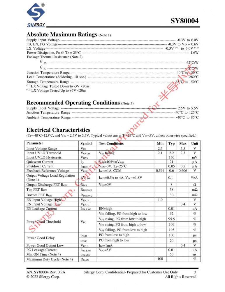 SY80004DQD datasheet page 3