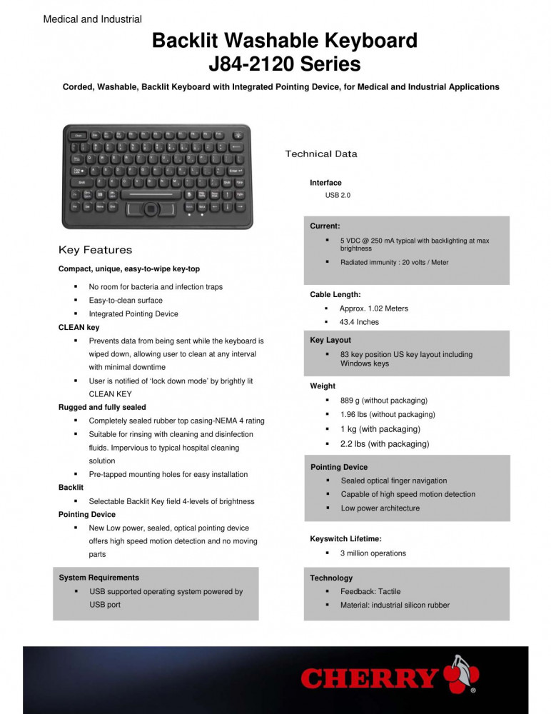 J84-2120 series product document, page 1