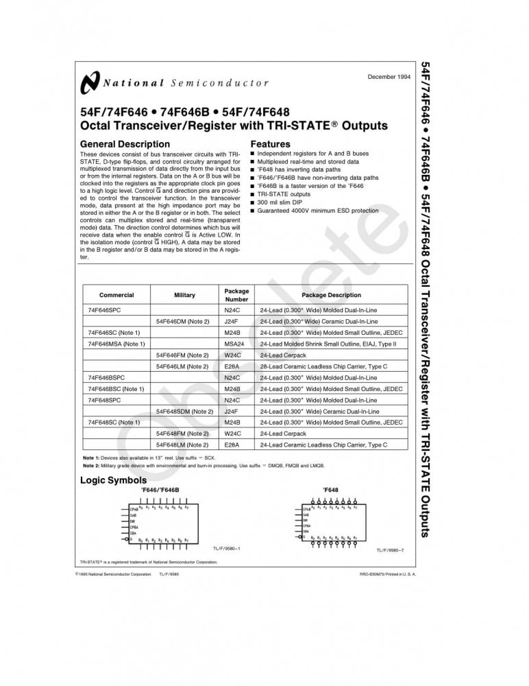 54F646 datasheet page 2