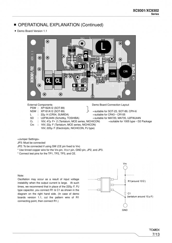 XC9302 datasheet page 7