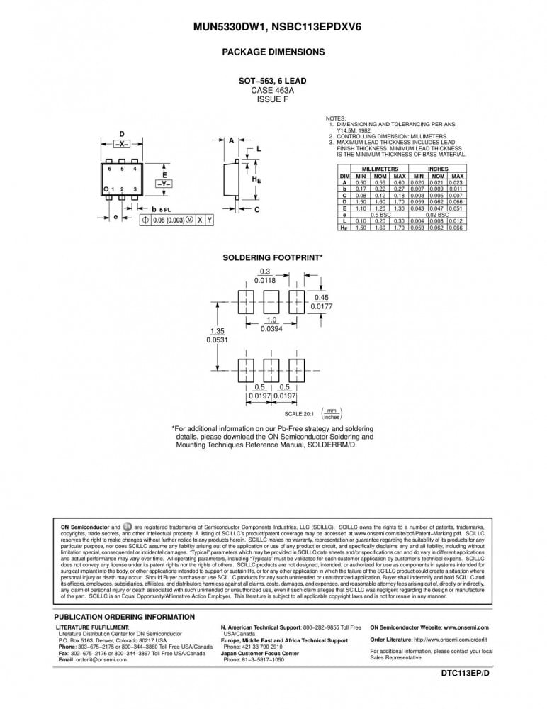 MUN5330DW1T1G datasheet page 7