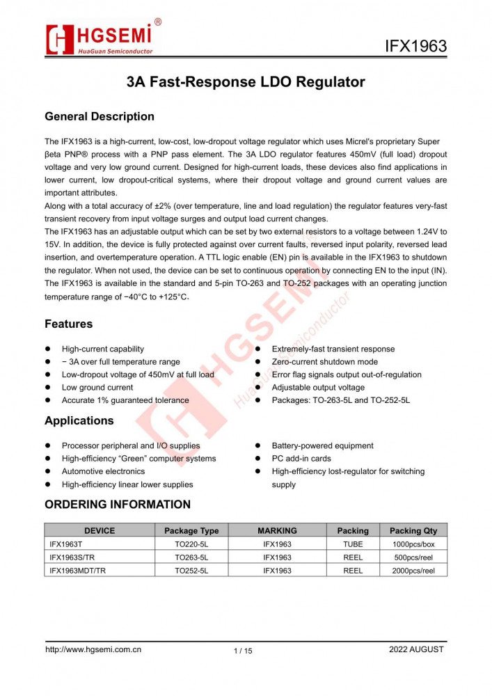IFX1963 datasheet page 1