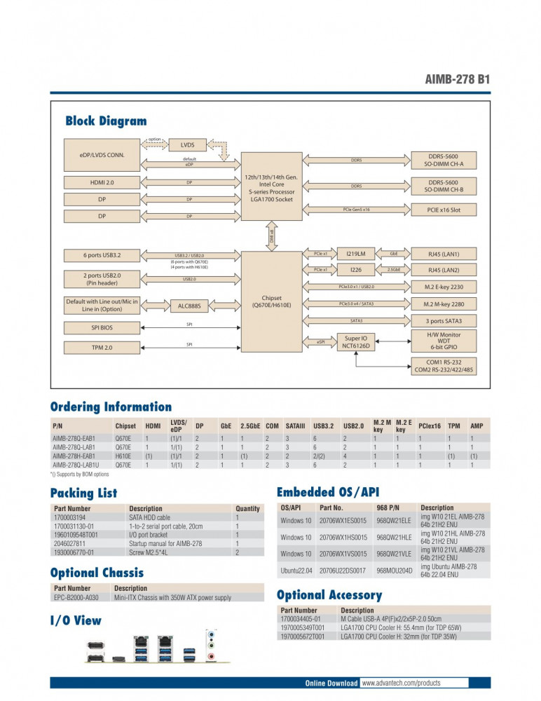 AIMB-278 product document page 2