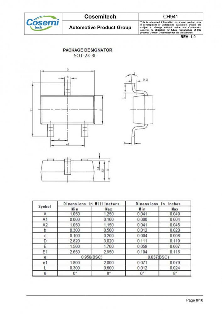 CH941 datasheet page 8