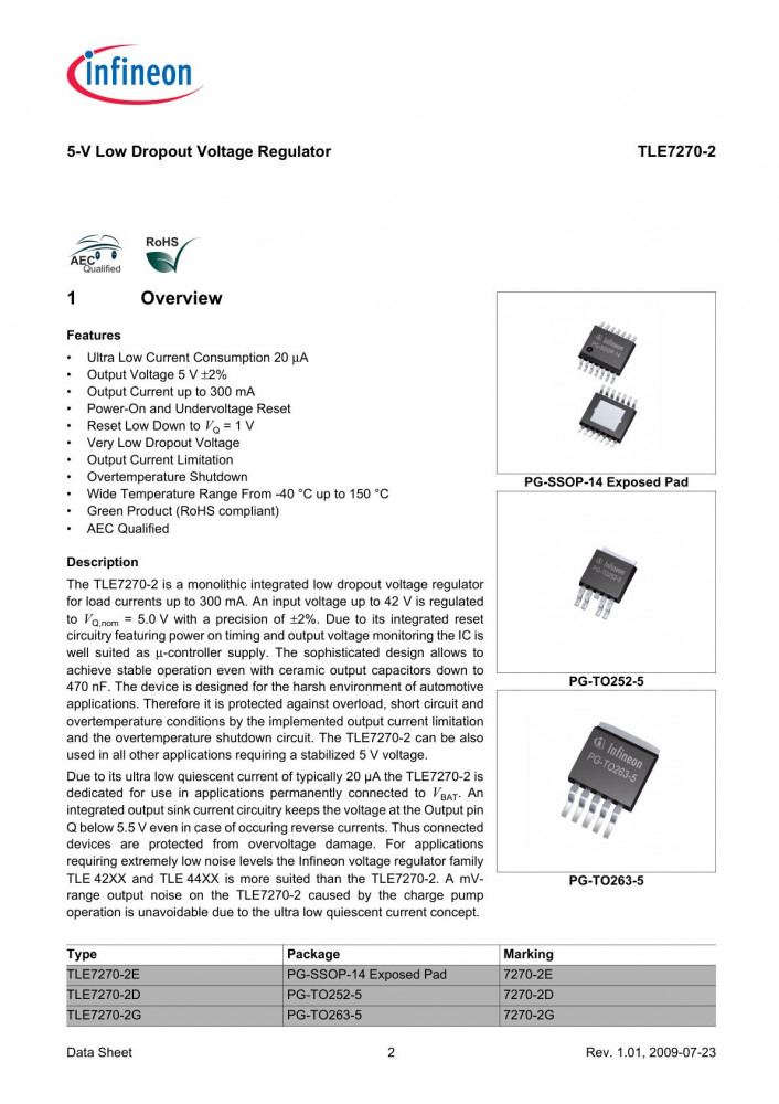 TLE7270-2E datasheet page 2