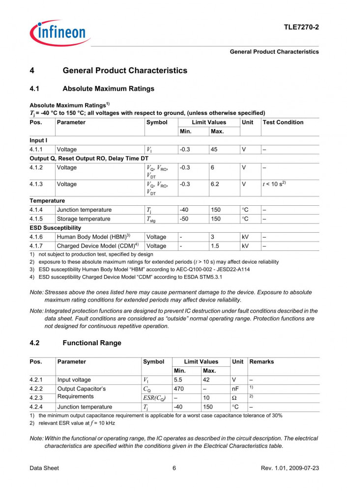 TLE7270-2E datasheet page 6