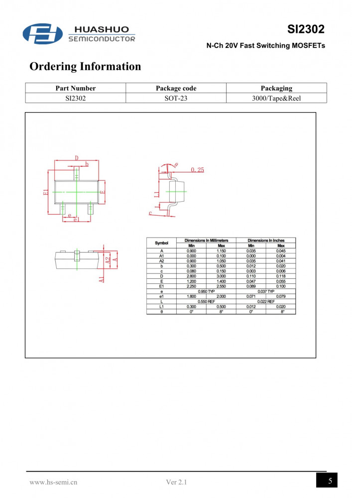 SI2302 datasheet page 5