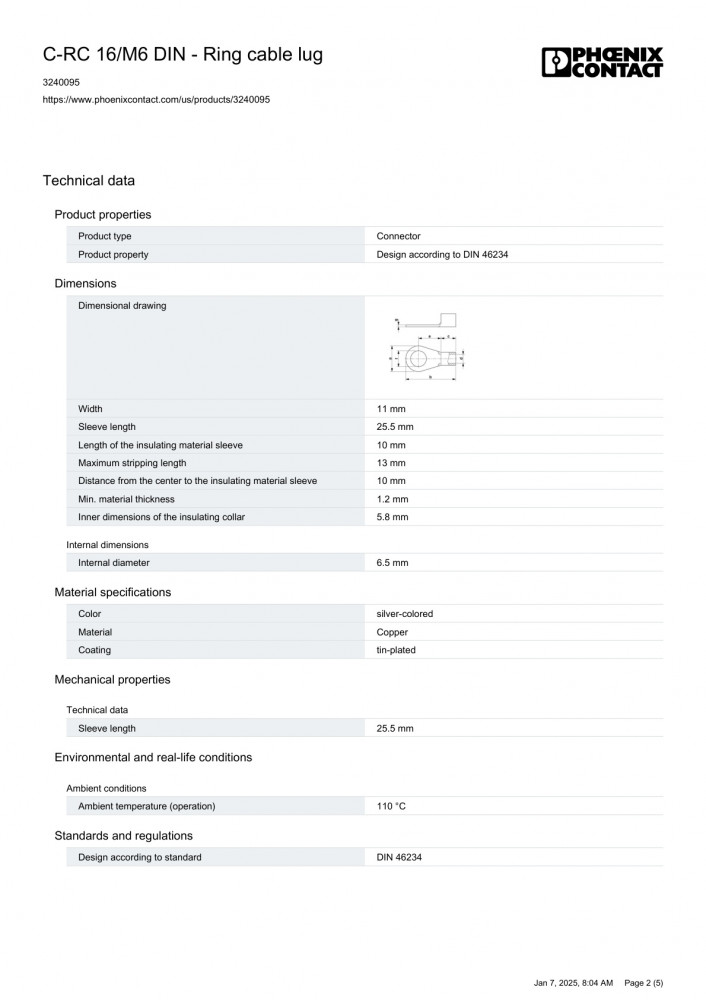 Phoenix Contact 3240095 technical document page 2