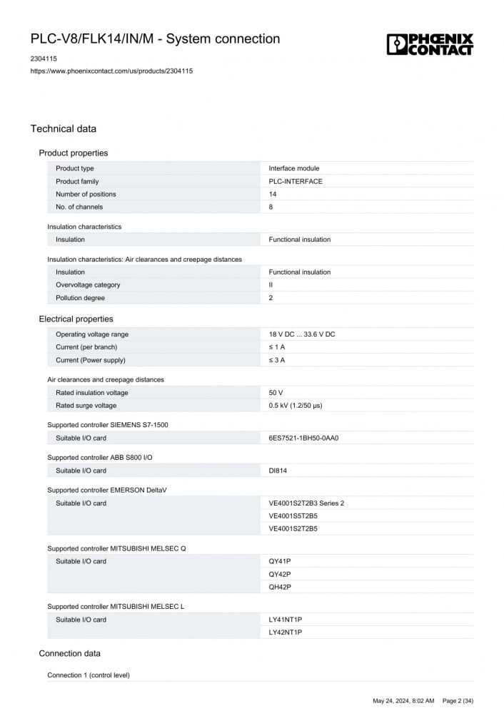 Phoenix Contact 2304115 document page 2