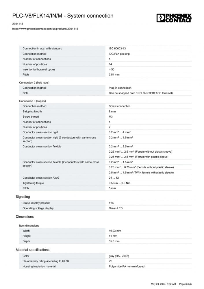 Phoenix Contact 2304115 document page 3