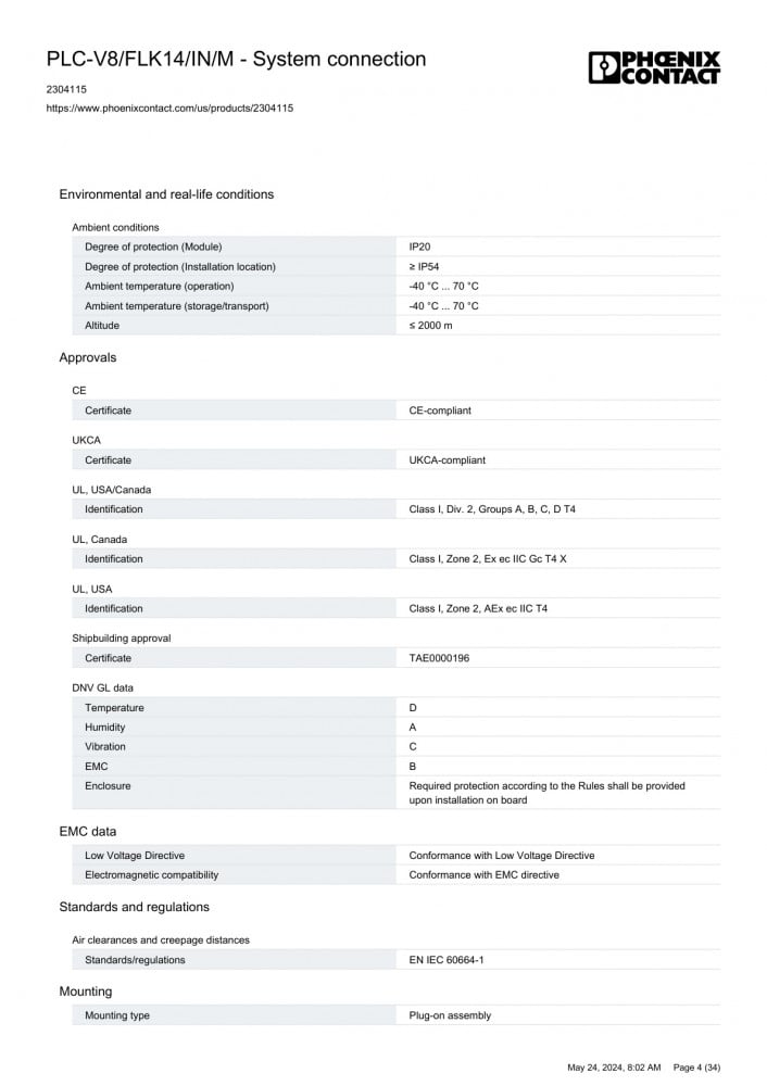Phoenix Contact 2304115 document page 4