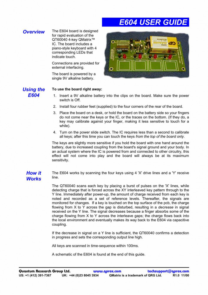 E604 technical document page 1