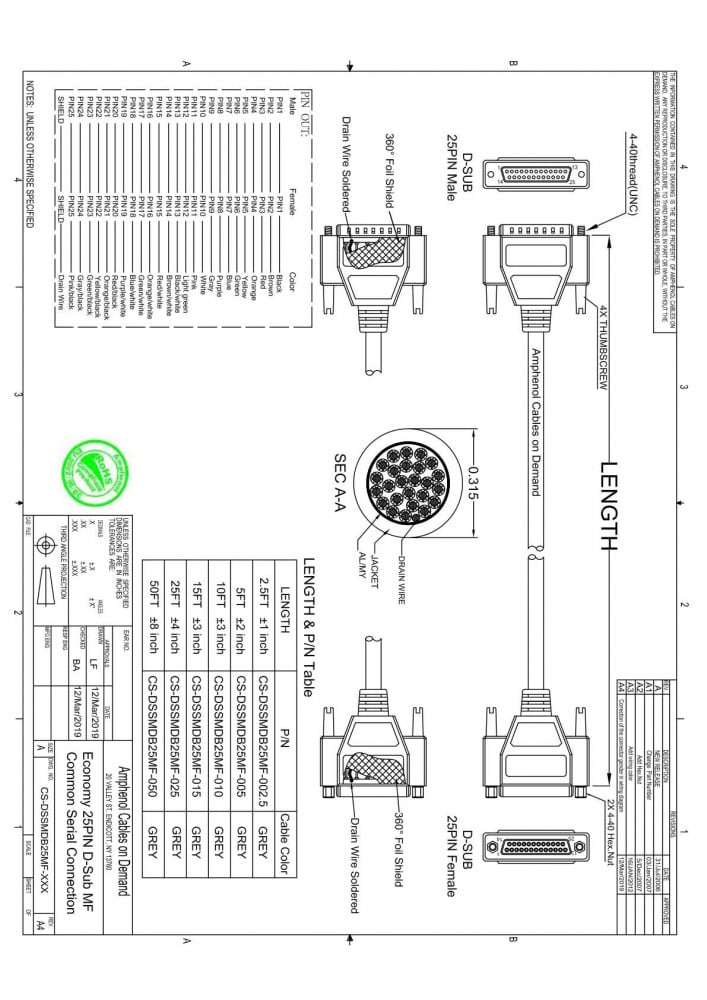 CS-DSSMDB25MF-010 technical document preview