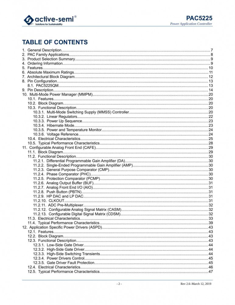 PAC5225QM datasheet page 2