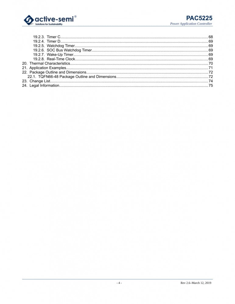 PAC5225QM datasheet page 4
