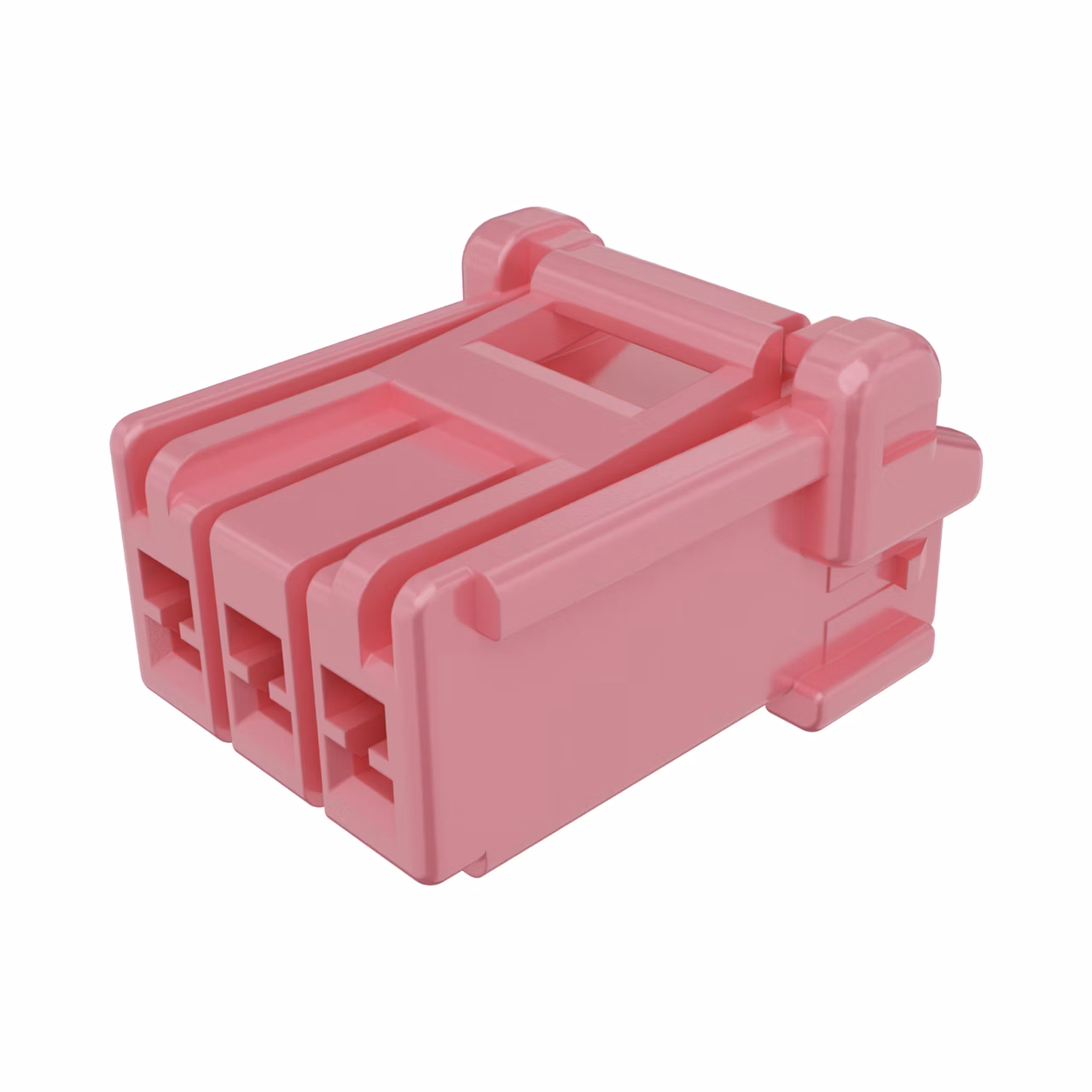 CP-3.3 Receptacle Housing, 3.30mm Pitch, Single Row, Polarized, Positive Inertia Lock, 3 Circuits, Pink for sale
